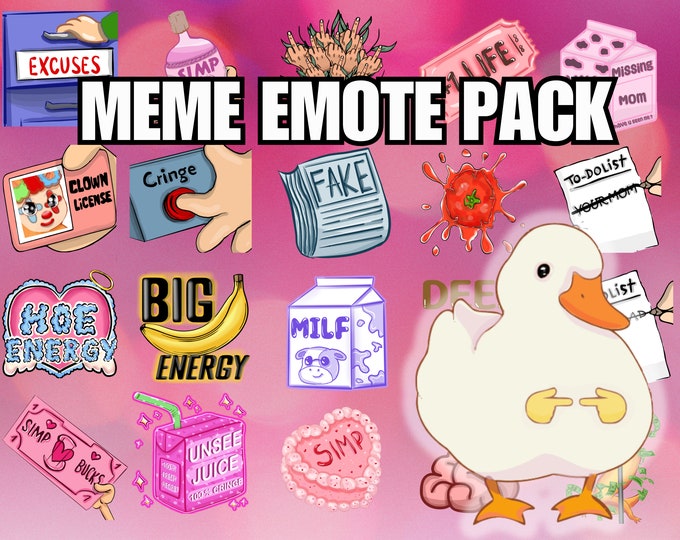 250 Twitch Meme Emotes Discord Emotes Pack Funny Meme Emotes for Twitch ...