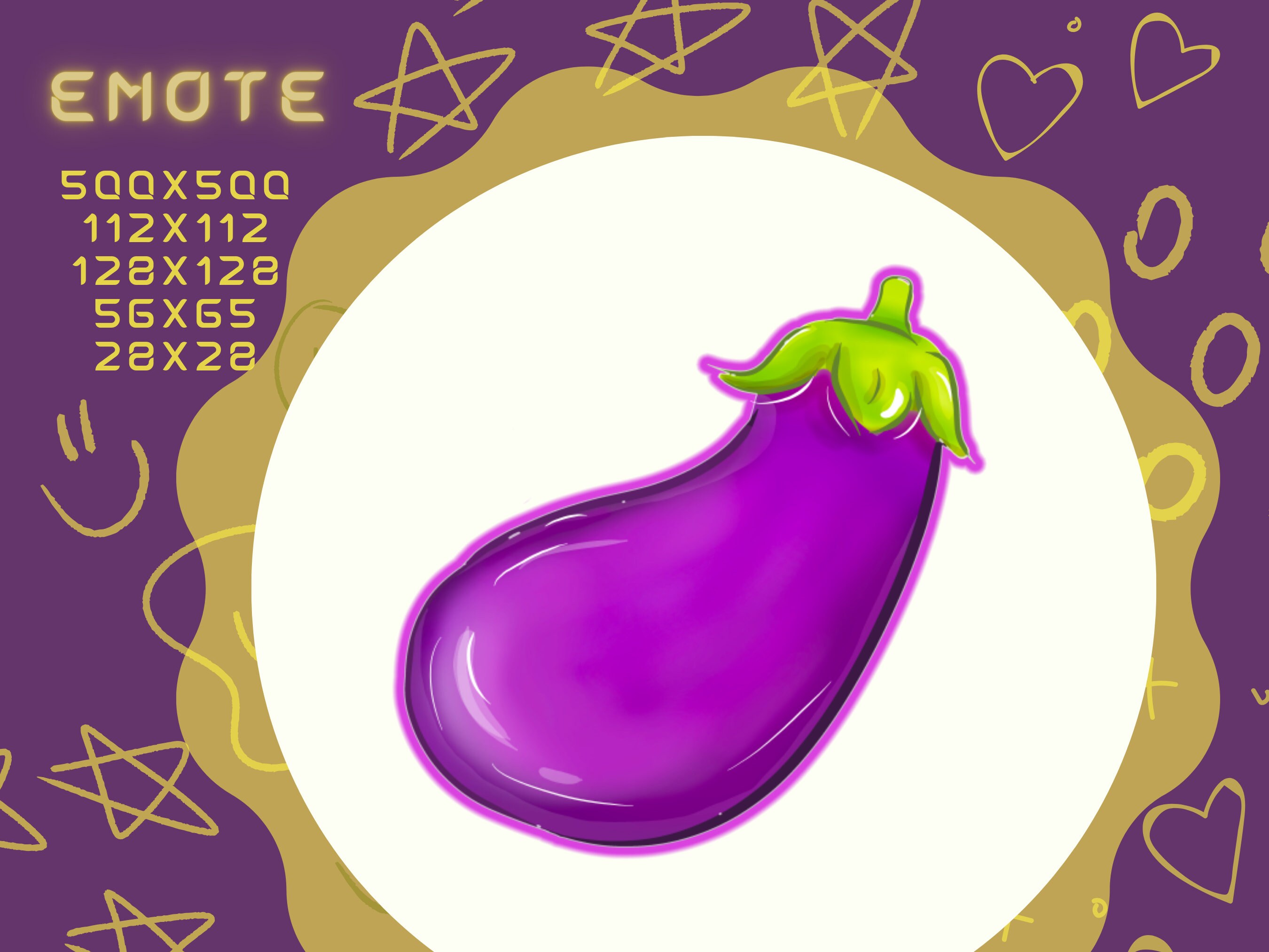 Eggplant Emote Twitch Emote Discord Emote Emote - Etsy