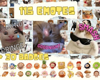 SUPER DEAL 60 Meme Emote Bundle Meme Emotes Cute Emotes Twitch Emotes ...