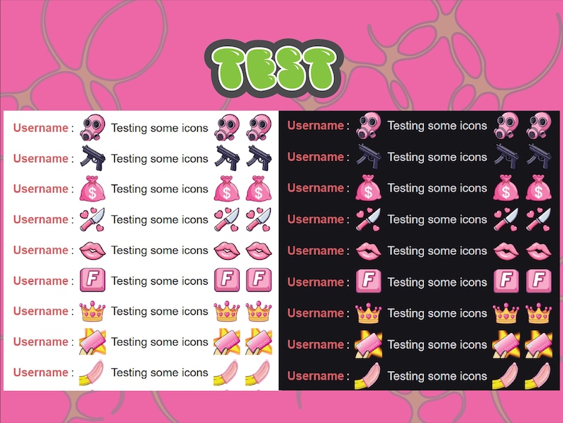 Pink Emote Pack – 70 Cute Emotes for Twitch & Discord | Kawaii Pink ...