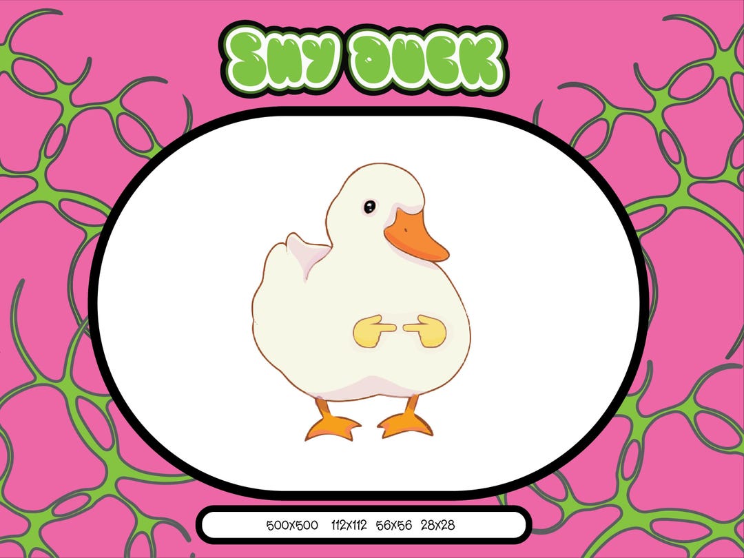Cute Duck Emote | Chibi Emote | Meme Emote | Twitch Emote | Discord ...