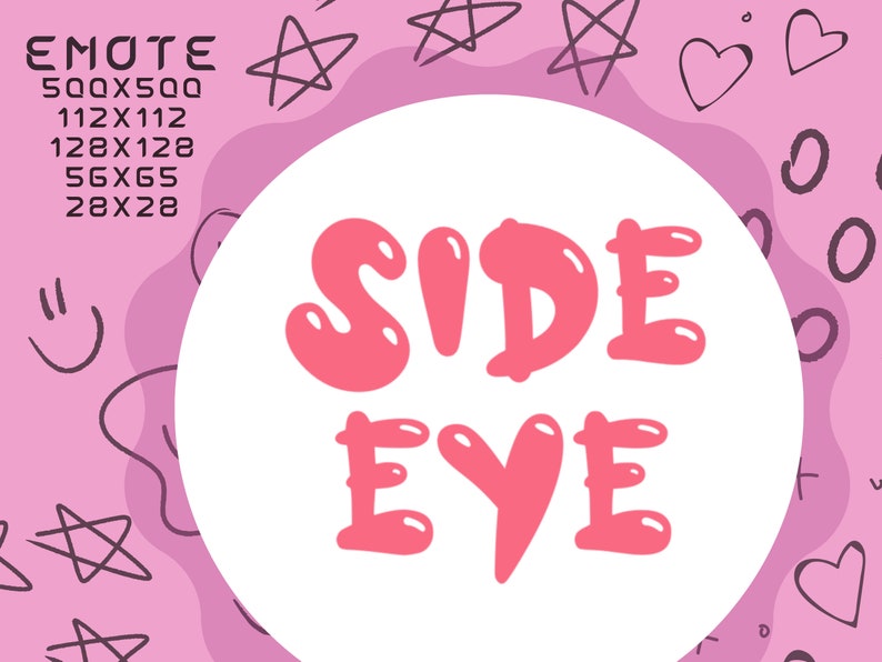 Pink Emote Side Eye Meme Twitch Emote Discord Emote Emote Meme Emote - Etsy