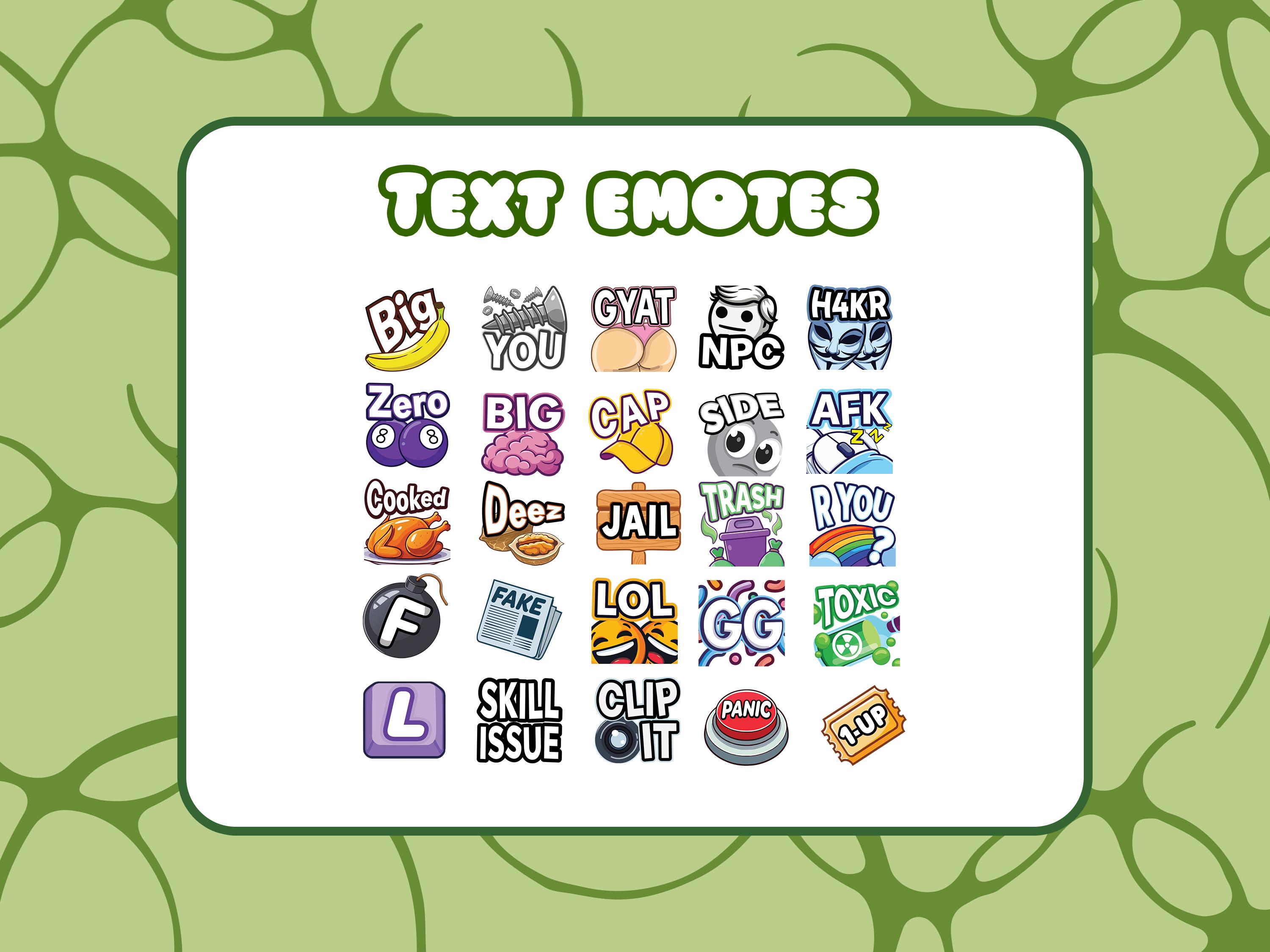 150 Meme Emote Pack | Funny Text Emotes | Discord Twitch Emotes | Cat ...