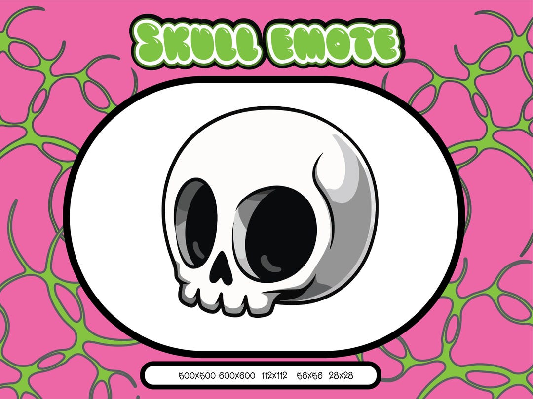 NEW VERSION Skull Emote | Twitch Emote | Discord Emote | Emote | Twitch ...
