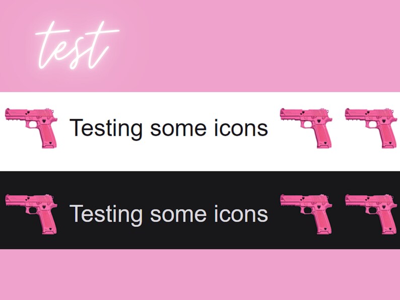 Pink Gun Emote Twitch Emote Emote Discord Emote - Etsy