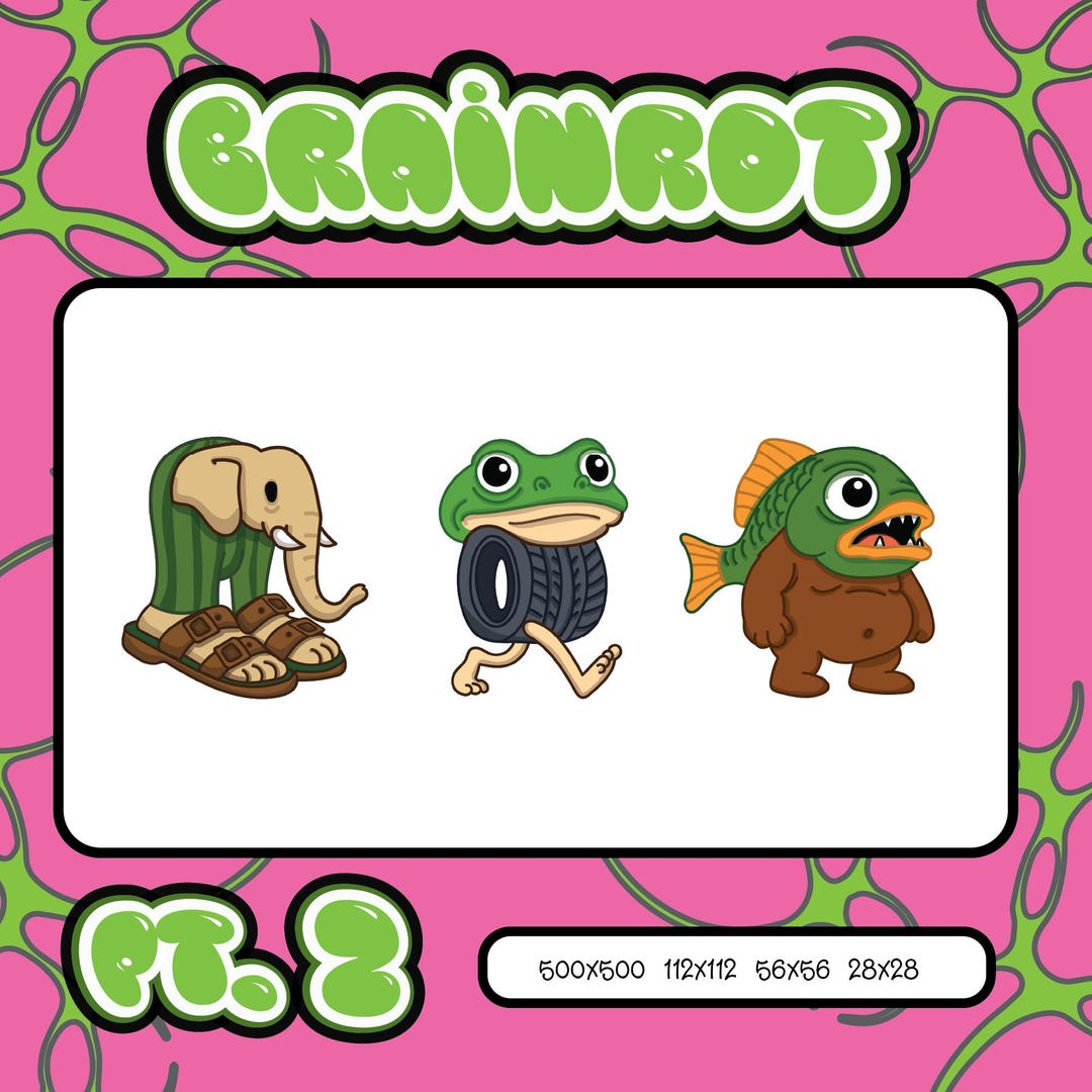 Brain Rot Meme Emote Pack Pt.2 | Discord & Twitch Emotes | Funny Emotes ...