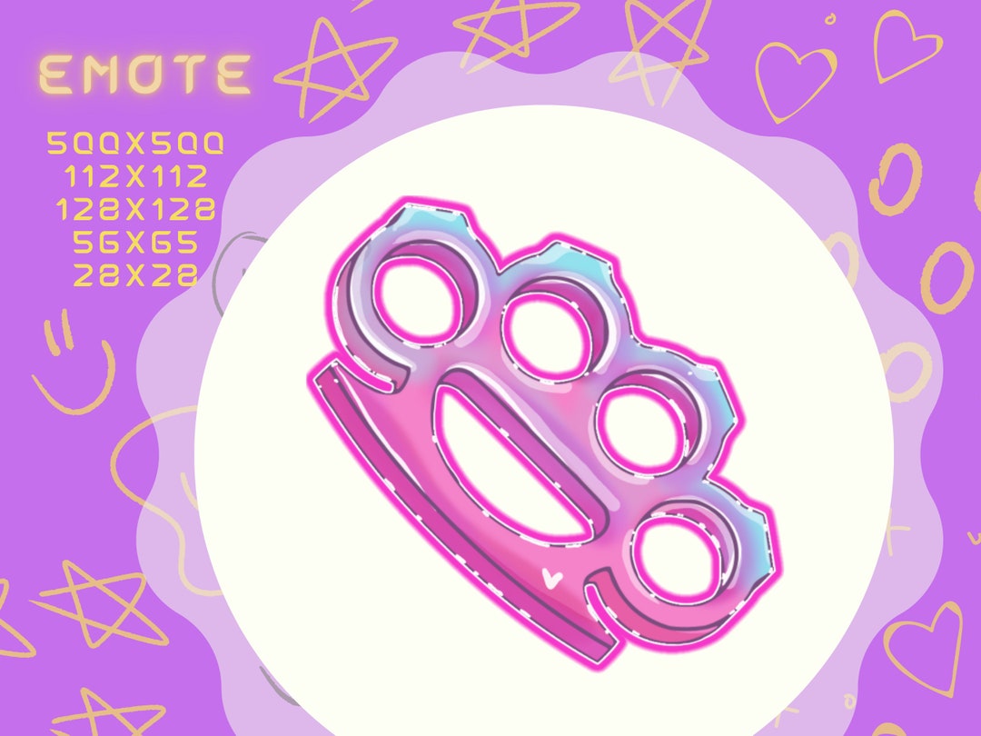 Pink Weapon Emote Twitch Emote Discord Emote Pink Emote Kawaii Emote ...