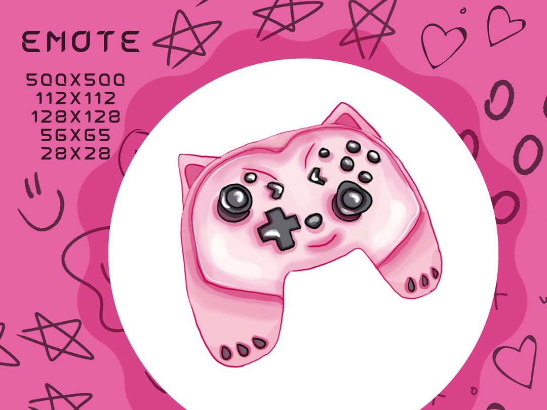 Pink Controller Emote Twitch Emote Discord Emote Pink Emotes Girl ...