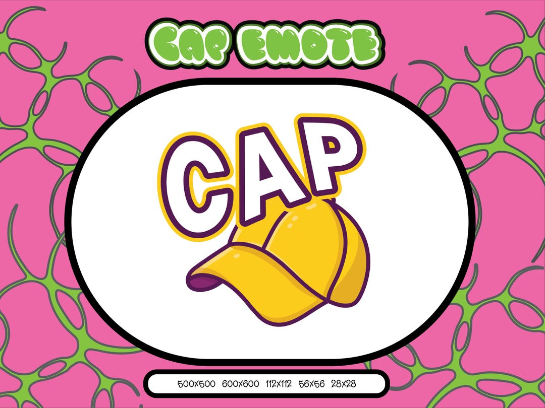 NEW VERSION Cap Emote | Emote | Twitch Emote | Discord Emote | Twitch ...