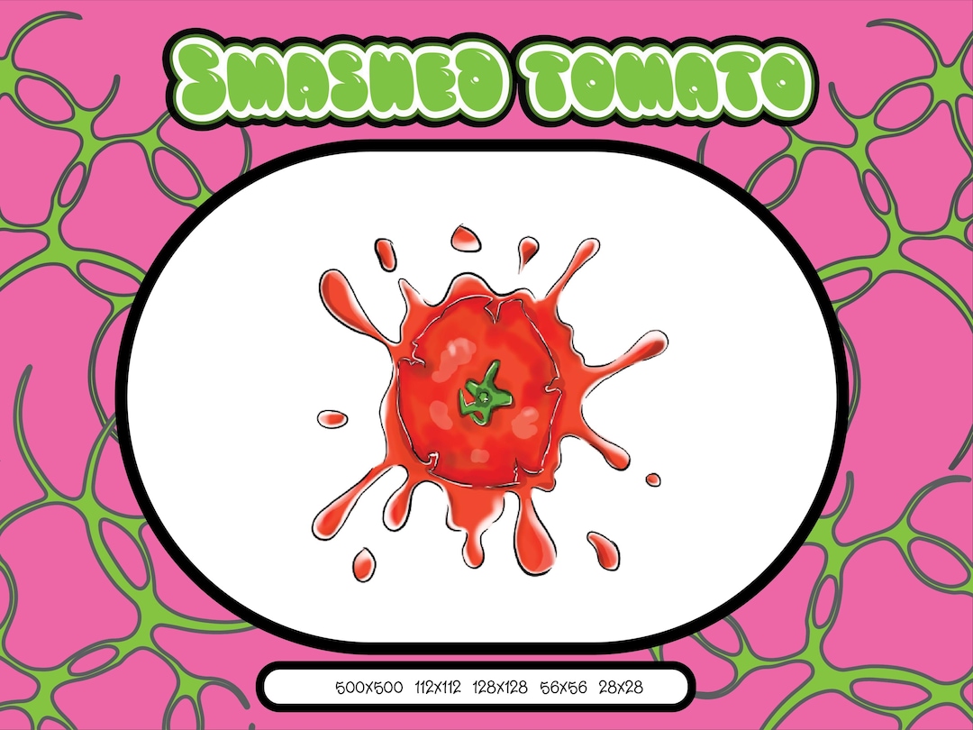 Smashed Tomato Emote | Twitch Emote | Discord Emote | Emote | Streamer ...