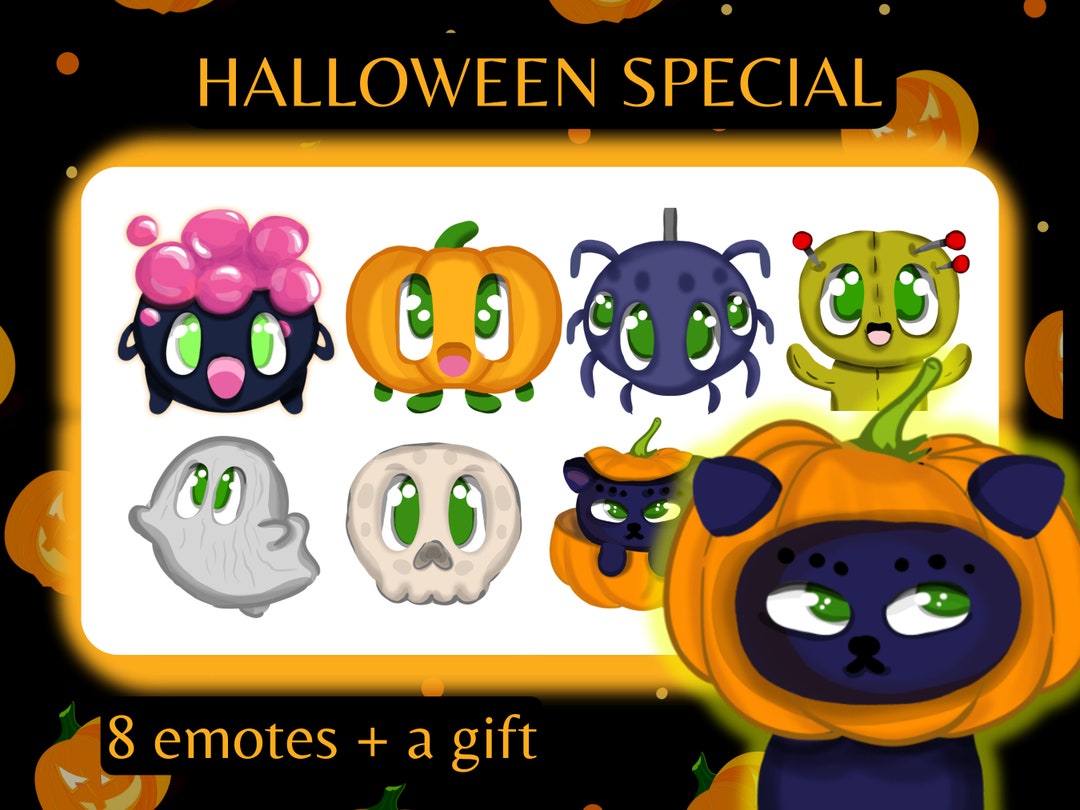 Super Cute Halloween Emotes Halloween Emotes Twitch Emotes - Etsy