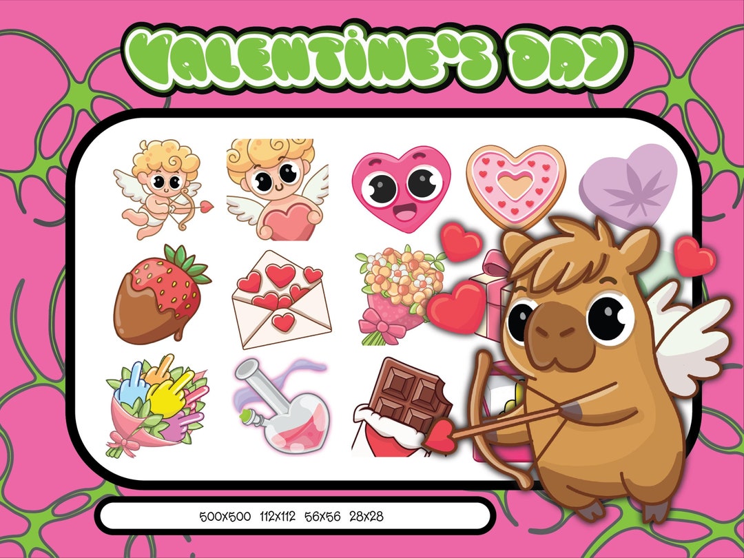 15 Valentine's Day Emotes | Twitch Emotes | Discord Emotes | Love ...
