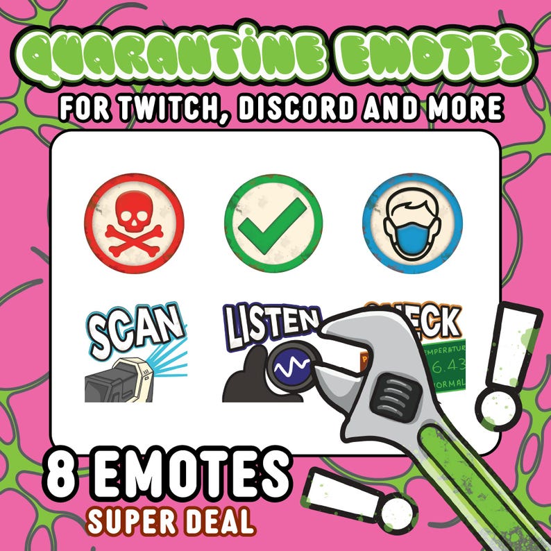 Twitch Emote Pack | Quarantine Emotes | Discord Emotes | Gaming Emotes ...