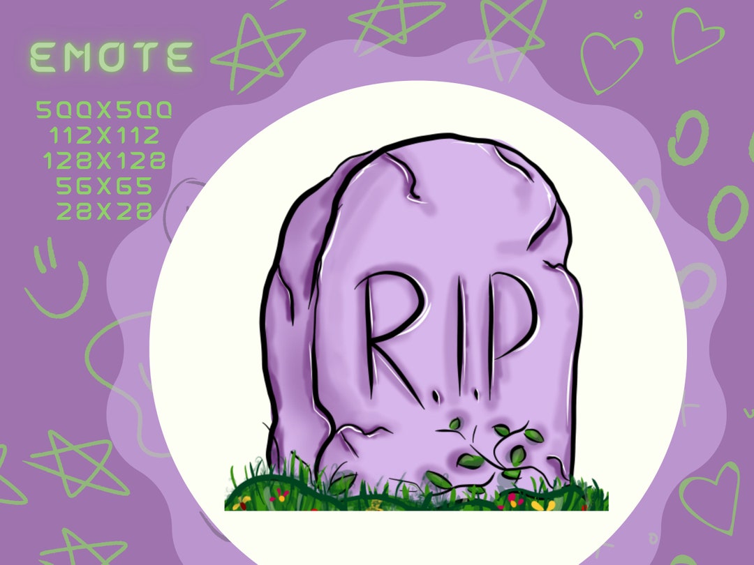 Purple Tombstone Emote Twitch Emote Discord Emote Emote Cute Emote ...