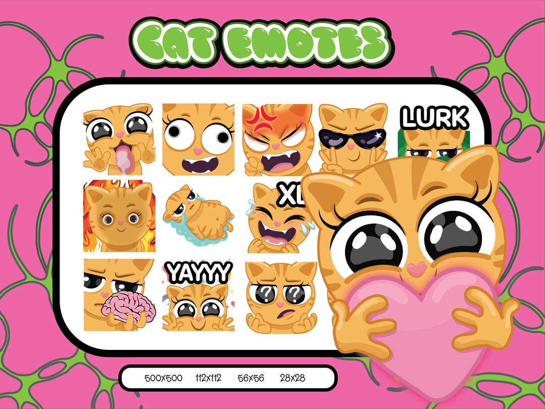 30 Orange Cat Emotes | Twitch Emotes | Cat Emotes | Discord Emotes ...