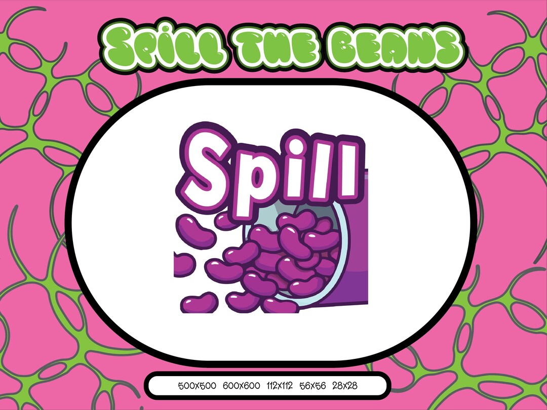 Spill the Beans Emote | Twitch Emote | Discord Emote | Emote - Etsy