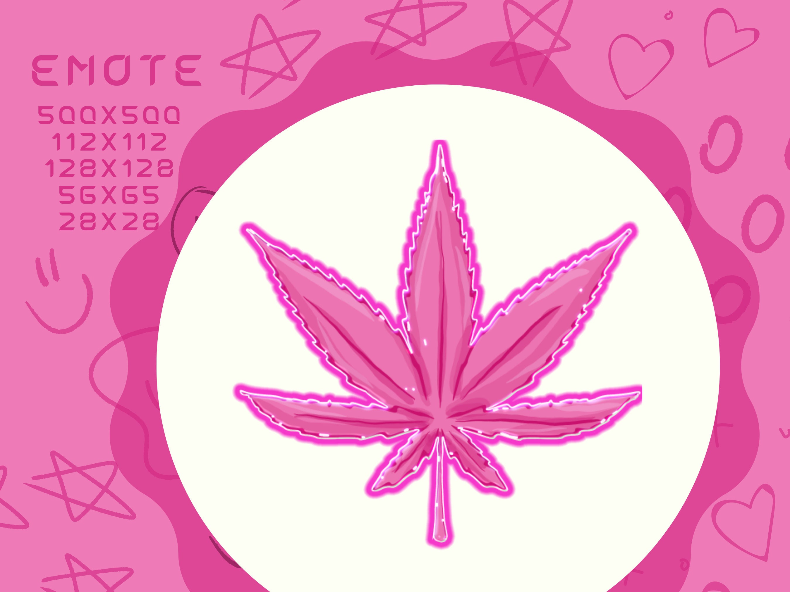 Pink 420 Leaf Pink Stoner Emote Stoner Emote Pink Emote - Etsy