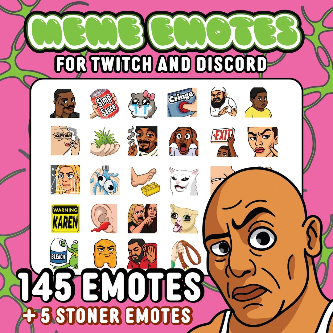150 Big Emote Pack – Funny Meme Emotes for Twitch, Discord, Youtube ...