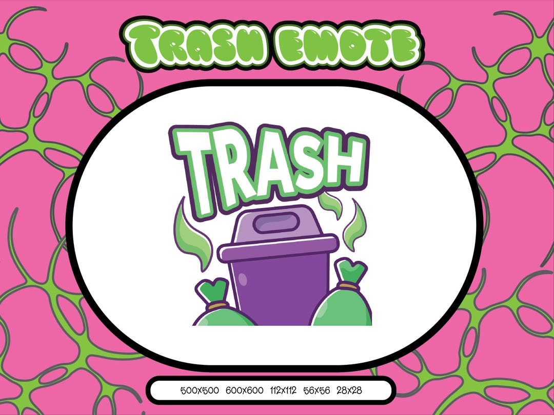 Trash Emote | Discord Emote | Twitch Emote | Emote - Etsy