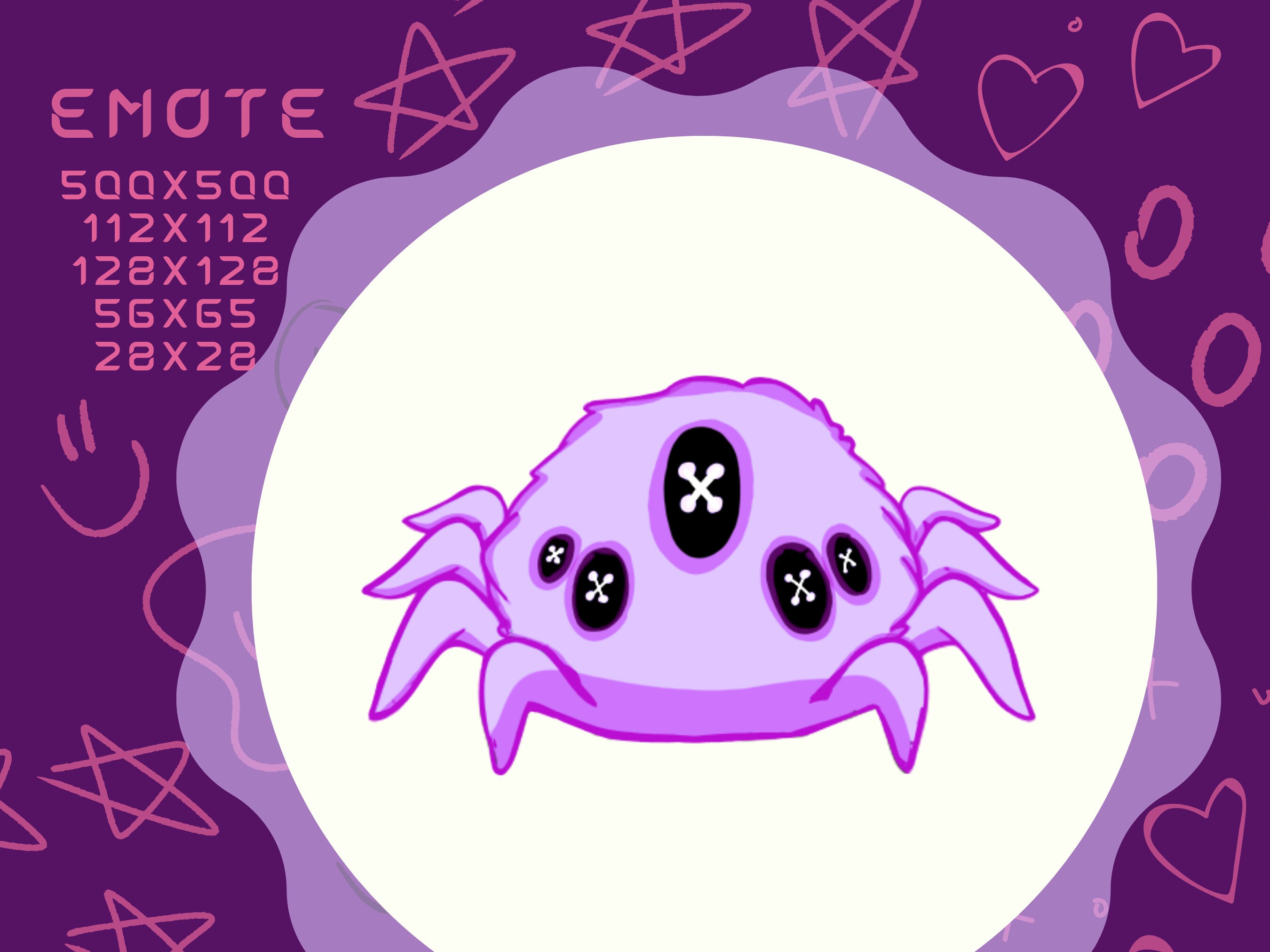 Creepy Spider Plushie Toy Emote Twitch Emote Discord Emote Emote Spider ...