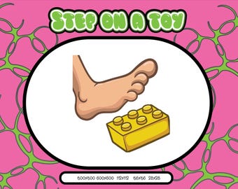 Step on a Toy Emote | Twitch Discord Emote | Meme Emote | Funny Emote ...