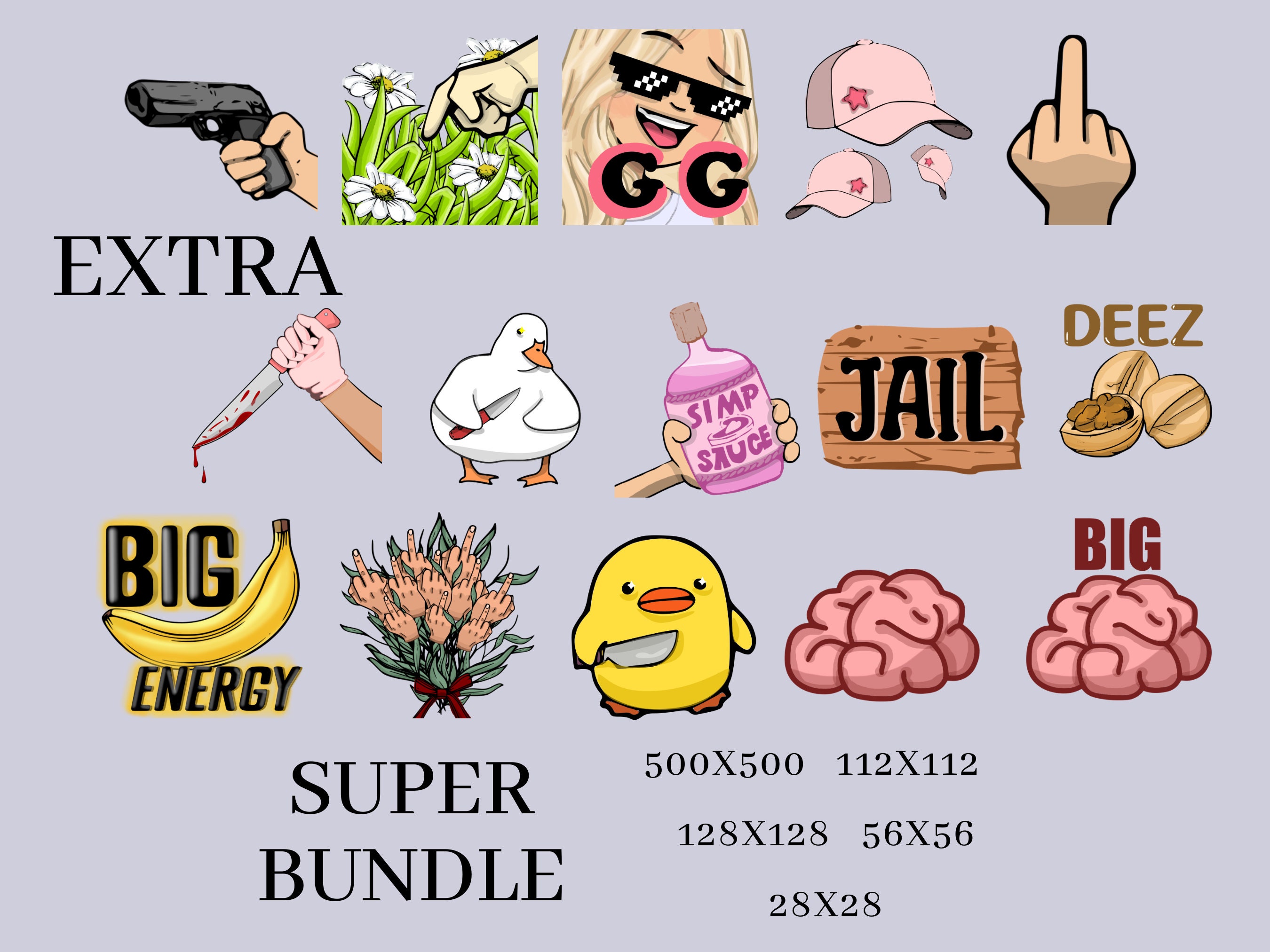 SUPER 60 Emote Bundle Cute Chibi Blonde Long Hair Girl Emote Bundle ...