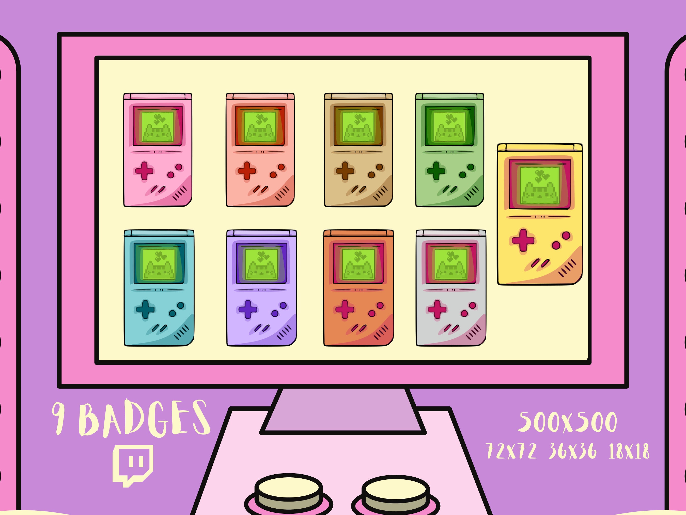 Twitch Badges Kawaii Badges Cute Badges Cat Badges Chibi Badges Badges ...