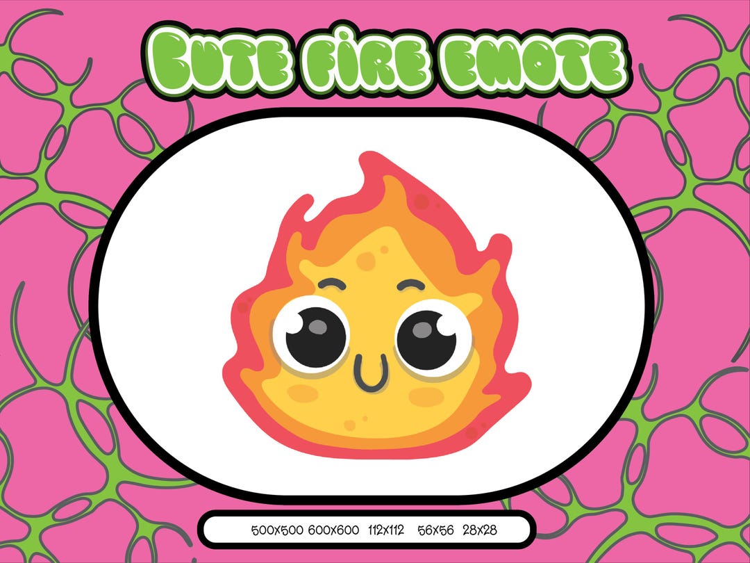 Cute Fire Emote | Twitch Emote | Discord Emote | Emote - Etsy