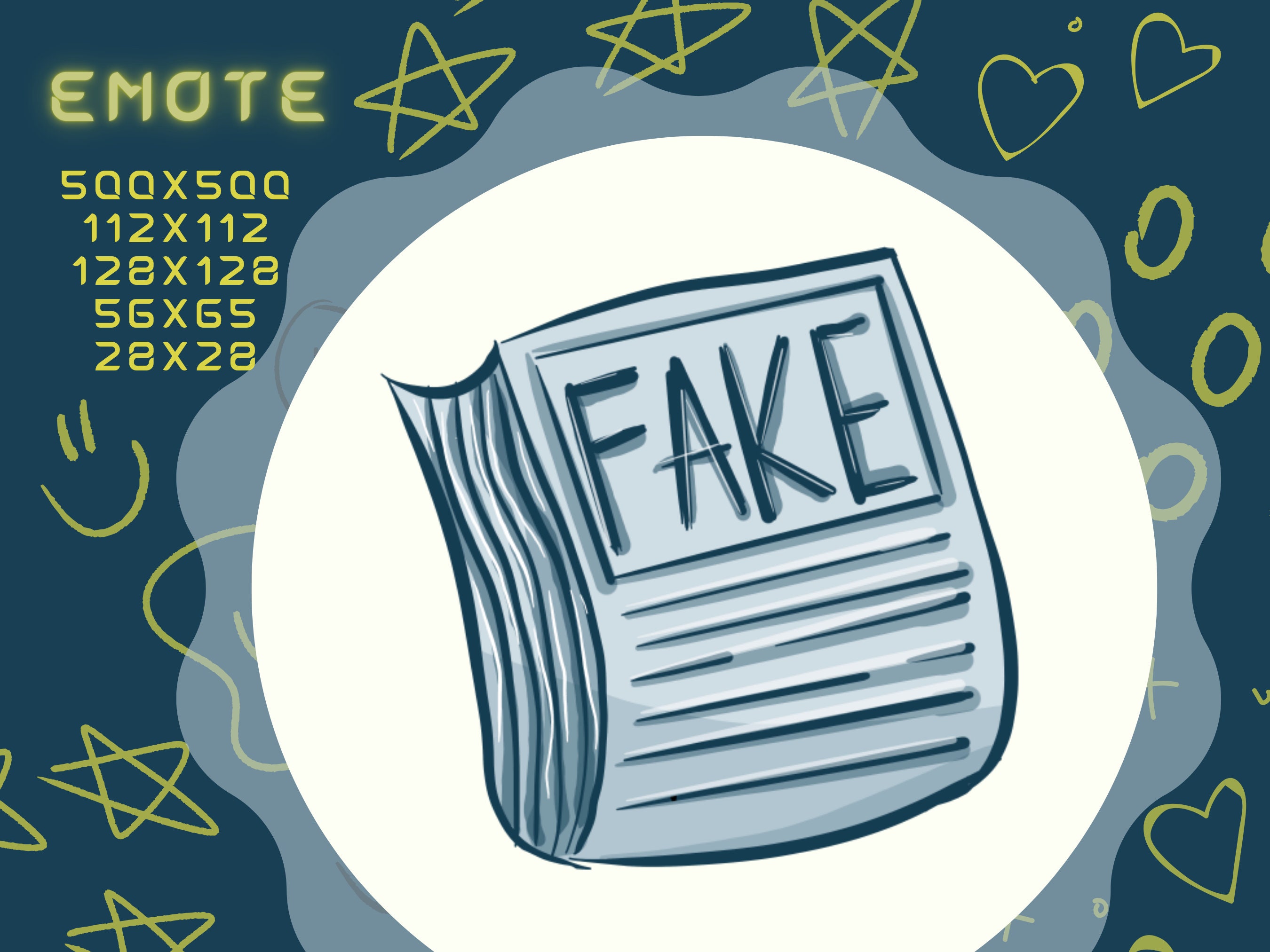 Fake News Emote Twitch Emote Discord Emote Emote Twitch Discord - Etsy