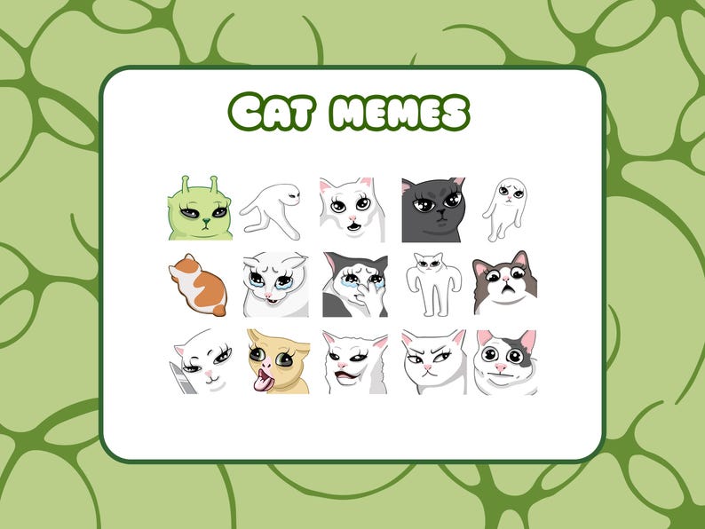 150 Meme Emote Pack | Funny Text Emotes | Discord Twitch Emotes | Cat ...