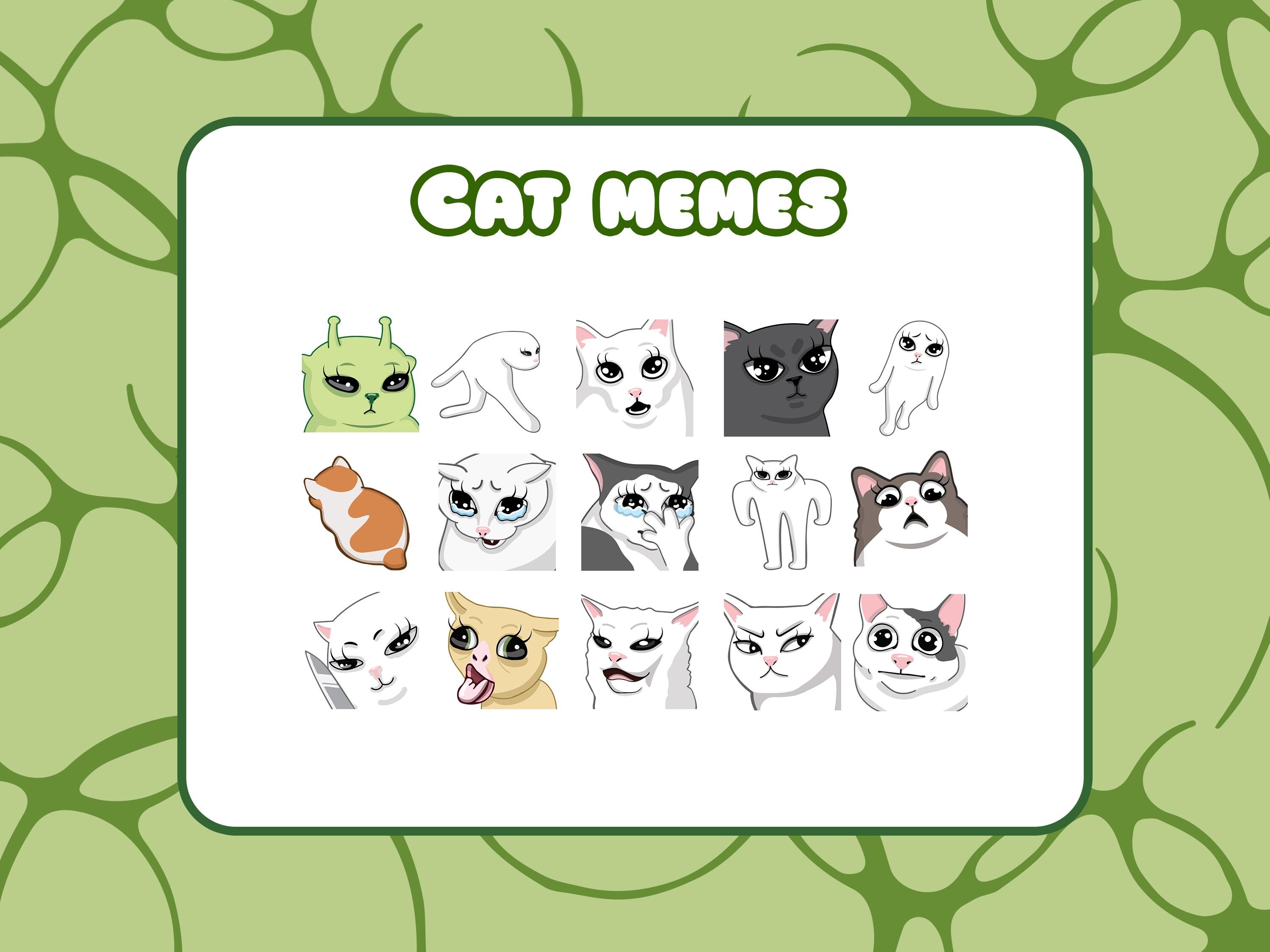 150 Meme Emote Pack | Funny Text Emotes | Discord Twitch Emotes | Cat ...