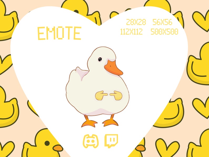 Cute Duck Emote Chibi Emote Meme Emote Twitch Emote Discord Emote ...