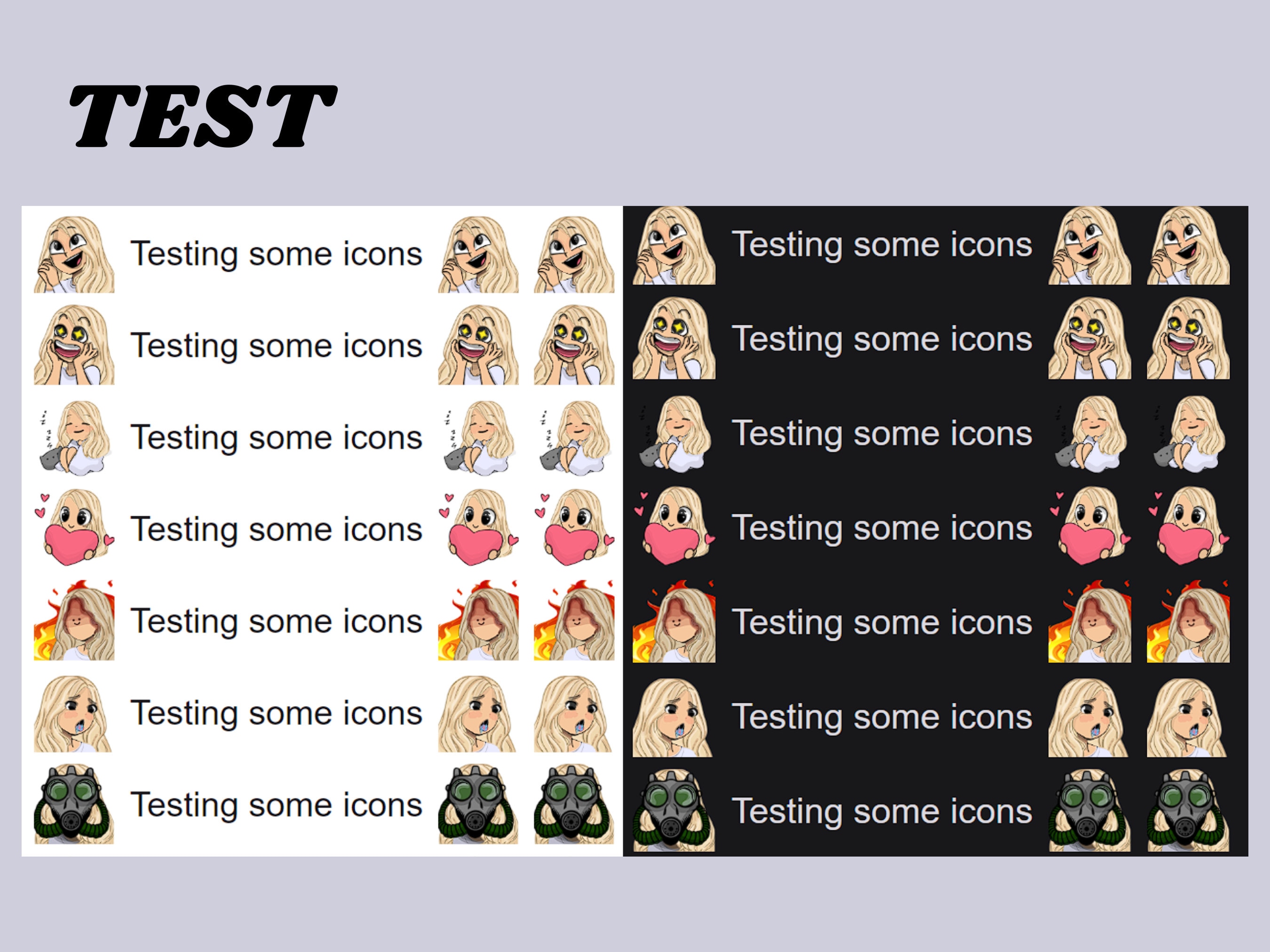 SUPER 60 Emote Bundle Cute Chibi Blonde Long Hair Girl Emote Bundle ...