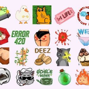 SUPER DEAL 60 Meme Emote Bundle Meme Emotes Cute Emotes Twitch Emotes ...