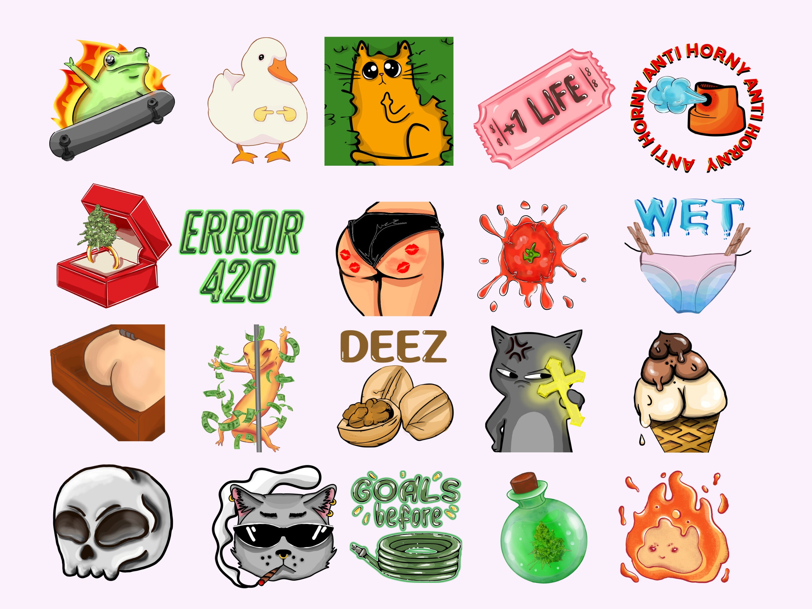 SUPER DEAL 60 meme emote bundle meme emotes cute emotes twitch emotes ...