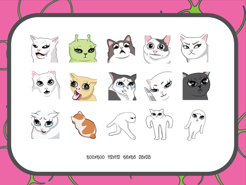 15 Meme Cat Emotes | Funny Cat Emotes | Cute Cat Emotes | Discord ...