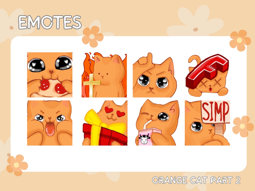 Part 2 Orange Cat Emotes Cat Emotes Meme Cat Emotes Funny Cat Emotes ...