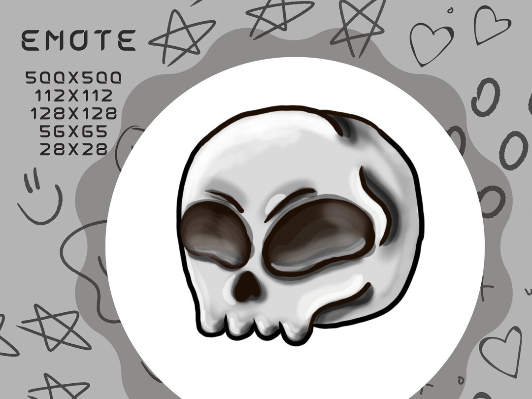 Skull Emote Twitch Emote Discord Emote Emote Twitch Skull Emote for ...