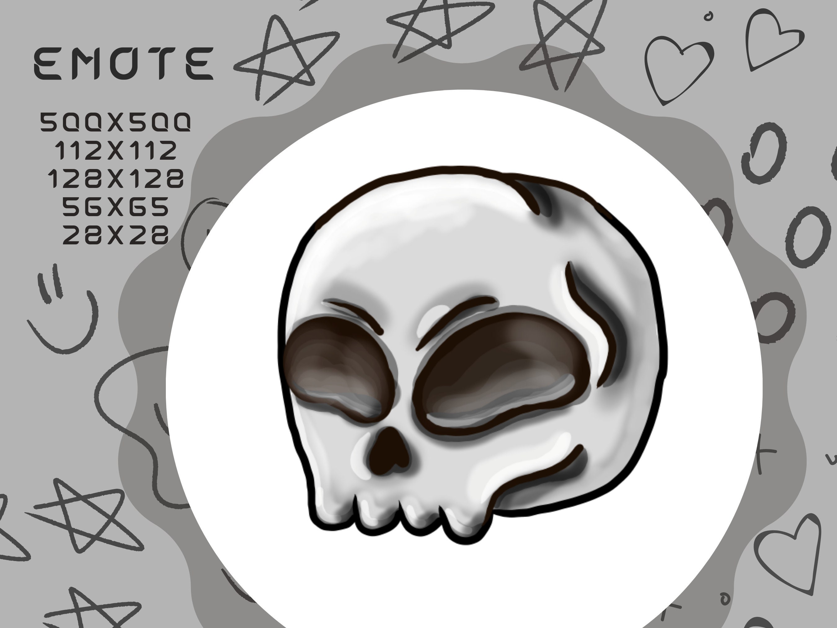Skull Emote Twitch Emote Discord Emote Emote Twitch Skull Emote for ...