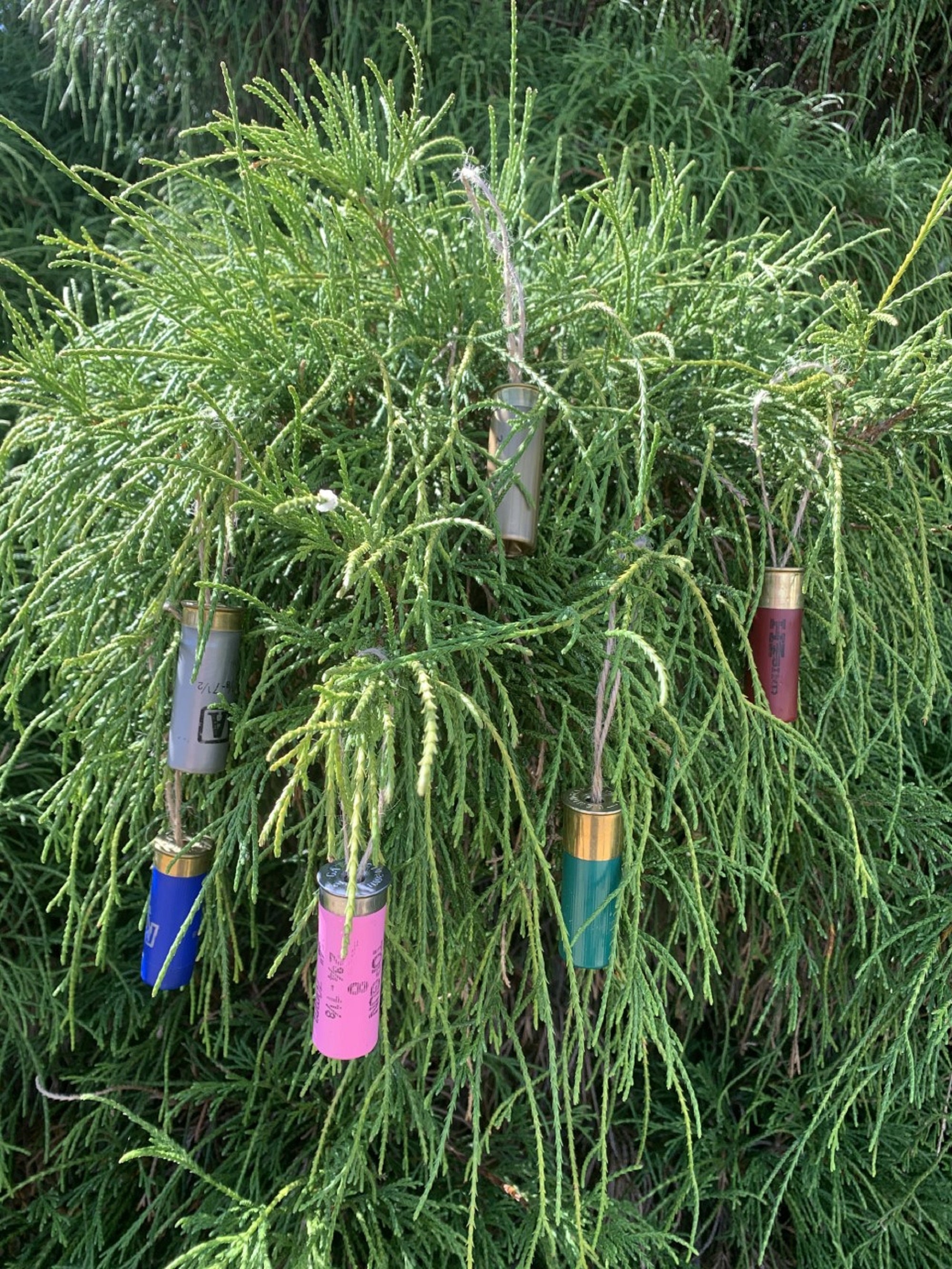 5 Shotgun Shell Christmas Tree Ornaments Trap Shoot Country Rustic ...