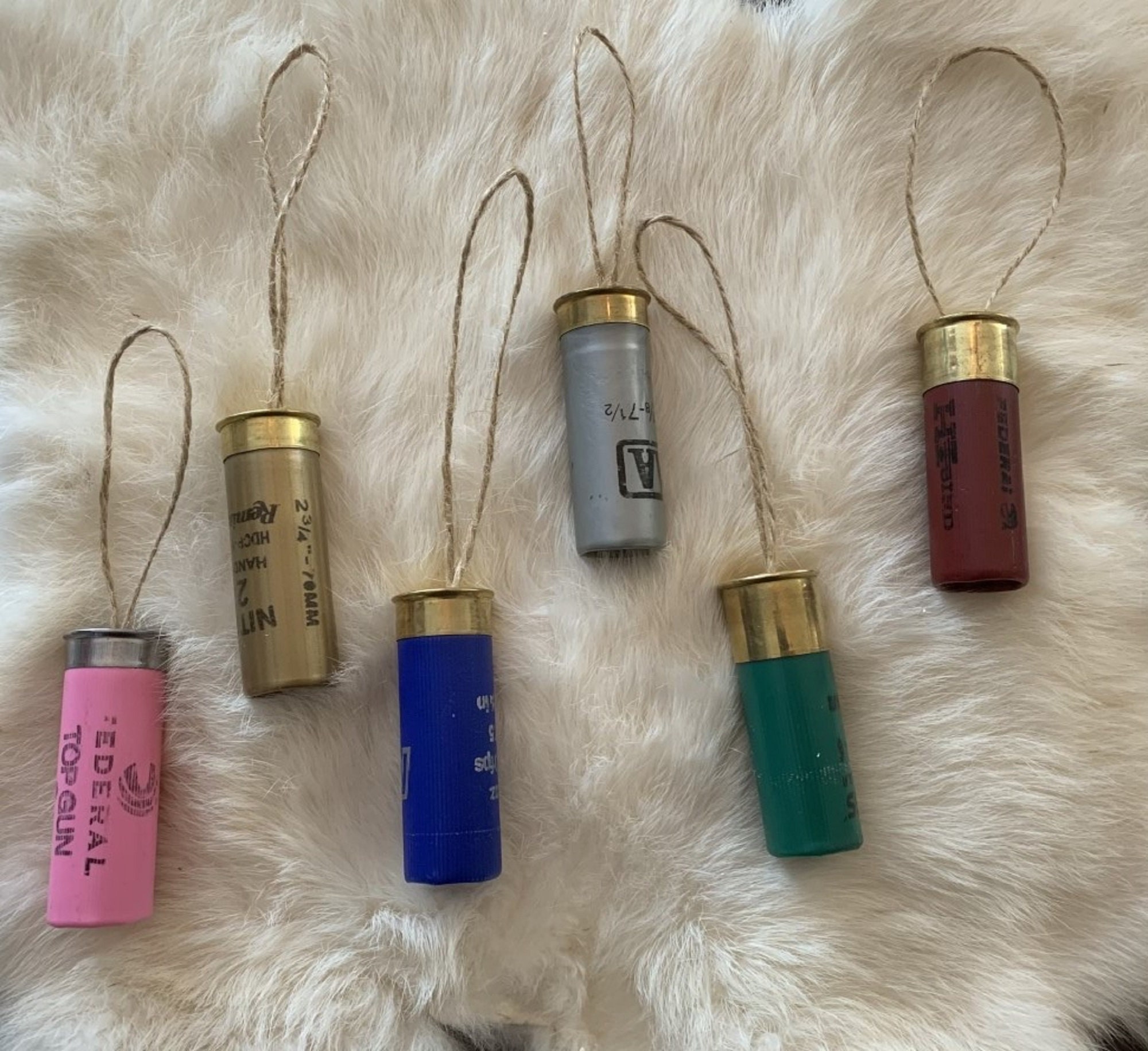 5 Shotgun Shell Christmas Tree Ornaments Trap Shoot Country Rustic ...