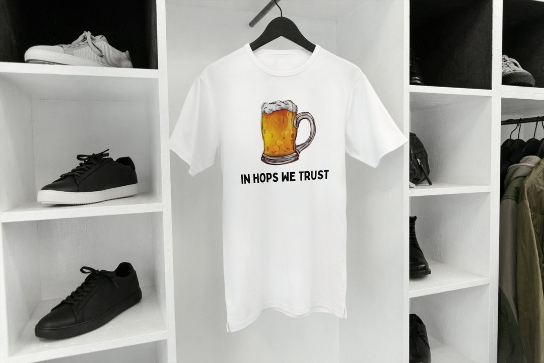 Funny Beer Shirt, in Hops We Trust , Beer Lover, Brewing T-shirt ...