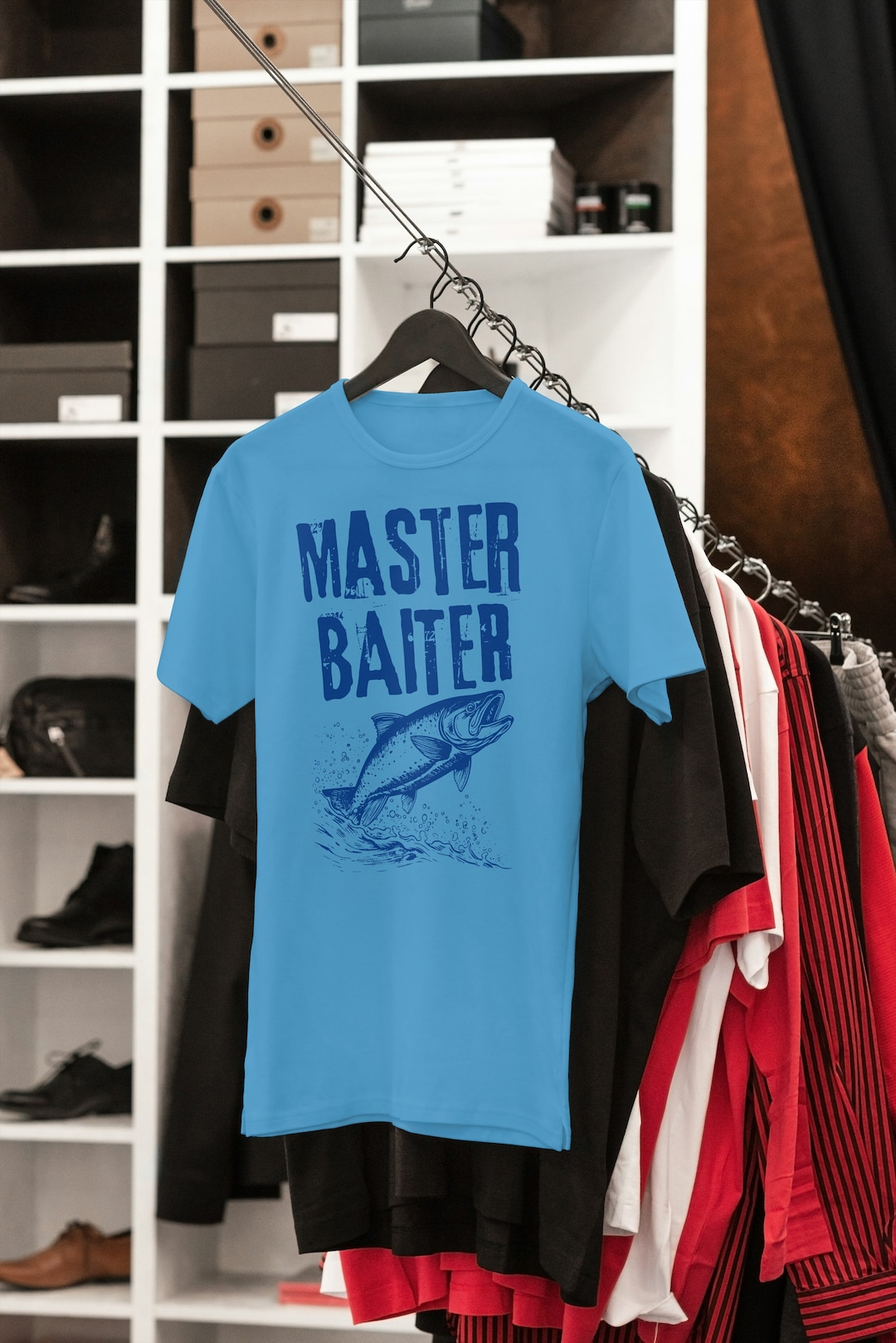 Master Baiter Shirt, Master Baiter Tee, Funny Fishing Shirts, Funny Fishing, T-shirt, Fishing T ...