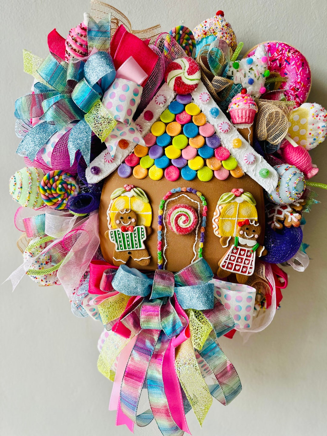 Gingerbread Wreath , Candyland Wreath, Gingerbread House, Christmas ...