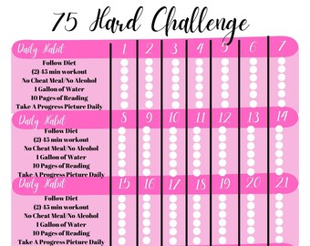 75 HARD Challenge Digital Download and Phone Wallpaper - Etsy