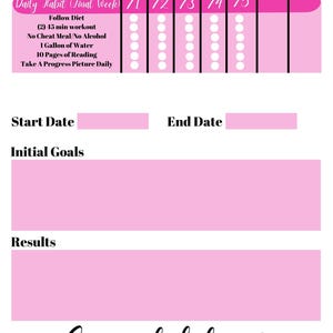 75 Hard Challenge Pink Digital Download - Etsy