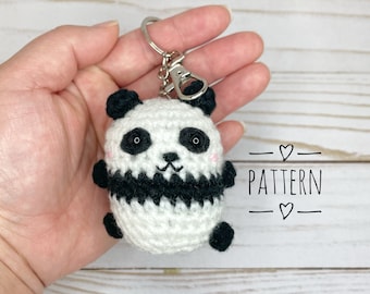 Amigurumi Panda Keychain Crochet Pattern - Etsy