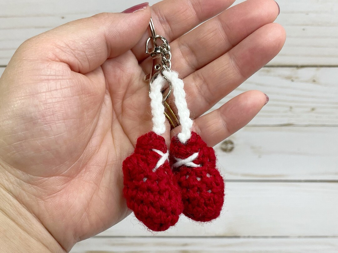 Crochet Boxing Gloves, Boxing Glove Keychain - Etsy