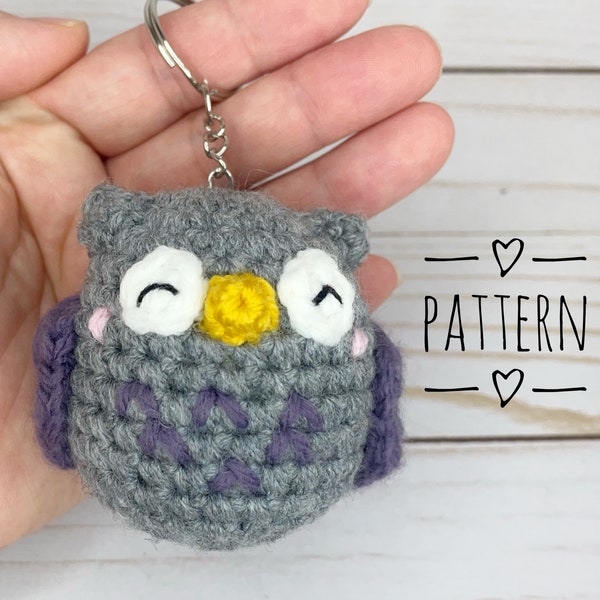 Crochet Owl Keychain - Etsy