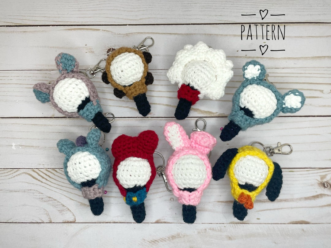 Pattern BT21 Army Bomb Keychain Pattern Bundle, Crochet Army Bomb ...